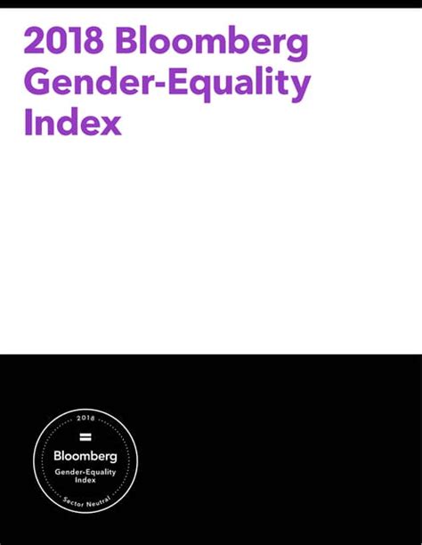 2018 Bloomberg Gender Equality Index Pdf