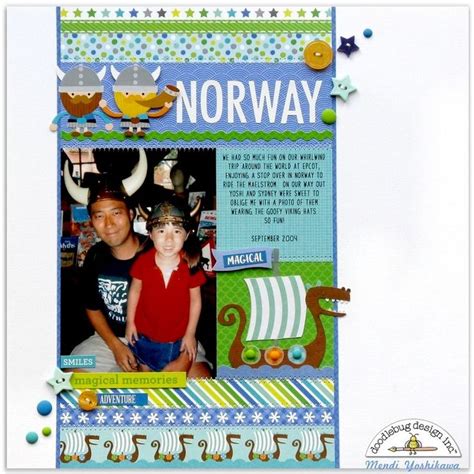 Doodlebug Dragon Tails Norway Disney Layout By Mendi Yoshikawa