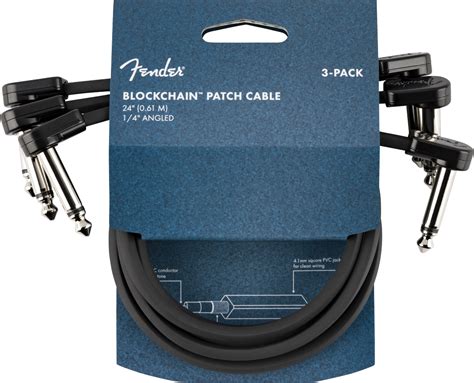 Fender Blockchain 24 Patch Cable 3 Pack Angleangle Akustikken