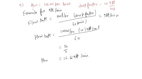 SOLVED I Don T Understand IV Flow Rate In Drops Minute Gtt Min For The Following IV
