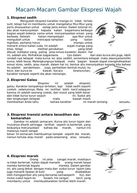Pdf Macam Macam Ekspresi Wajah Dokumentips