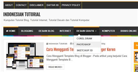 Cara Membuat Menu Navigasi Blog Di Blogger