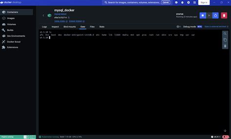 Dockerdesktop中mysql容器无法使用exec窗口解决docker Desktop Exec Csdn博客