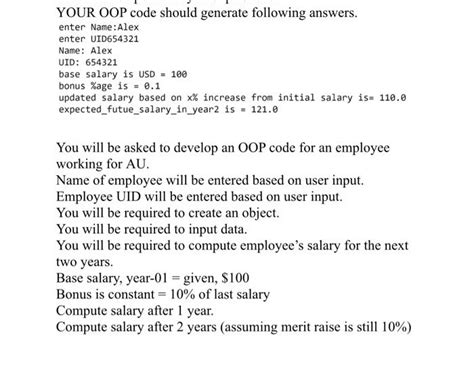 Solved Your Oop Code Should Generate Following Answers