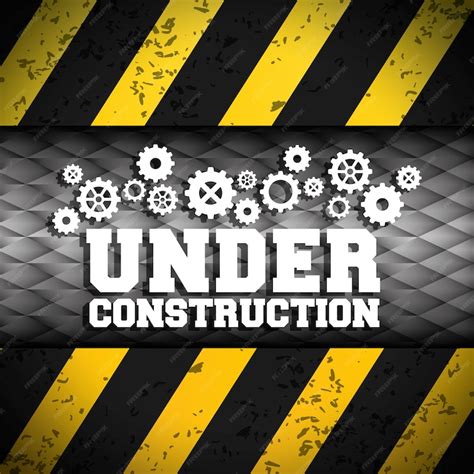 Premium Vector Under Construction Barrier Design