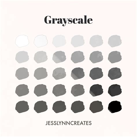 Grayscale Procreate Colour Palette Jess Lynn