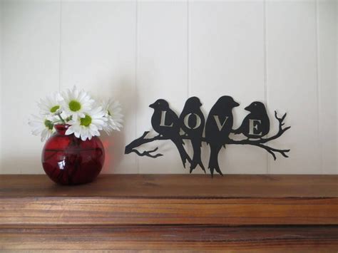 Love Birds Cnc Plasma Cut Metal Art Wall Etsy Sweden