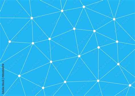 Abstract Connected Triangle Vector Pattern Neural Network Background