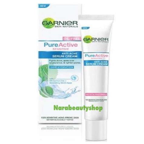 Garnier Pure Active Sensitive ANTI ACNE Serum Cream ml การนเย เพยว แอคทฟ เซนซทฟ แอ