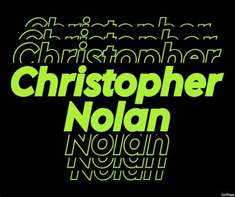 Christopher Nolan Text Effect And Logo Design Celebrity