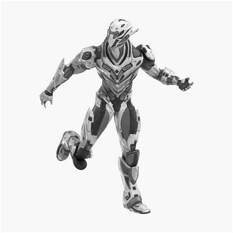 3d Model Sci Fi Combat Robot Character Rigged For Maya 3d Molier