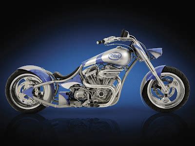 Intel Blue Sider Chopper Motorcycle