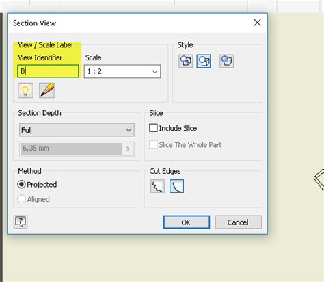 Solved How To Set Default Section View And Detail View Inventor 2018