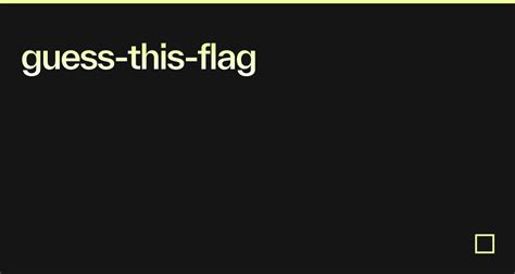 Guess This Flag Codesandbox