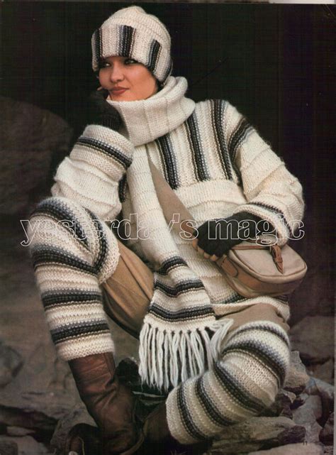 Instant Download PDF Easy Beginners Knitting Pattern To Make An Oversize Womens Sweater Hat