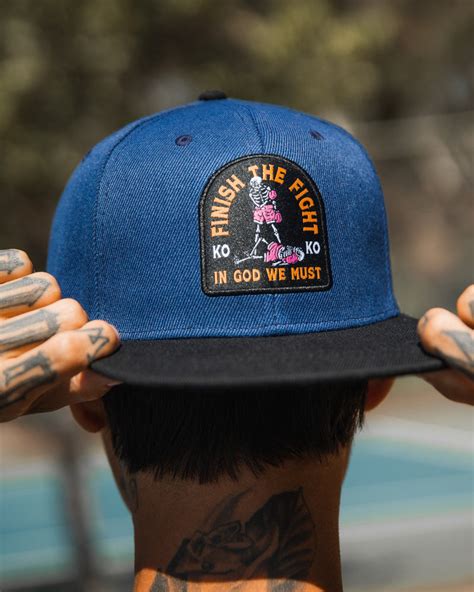 Flat Brim Snapback Hat Finish The Fight Design In God We Must