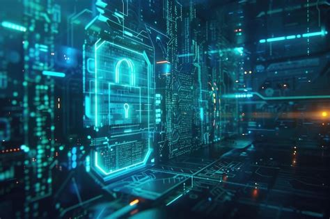 premium photo future technology cybersecurity privacy encryption
