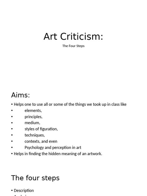 arts 1 art criticism lecture practice pdf