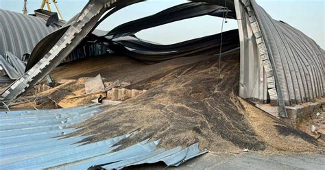 Russian Attack Damages Grain Silos At Ukraines Danube Port Of Reni