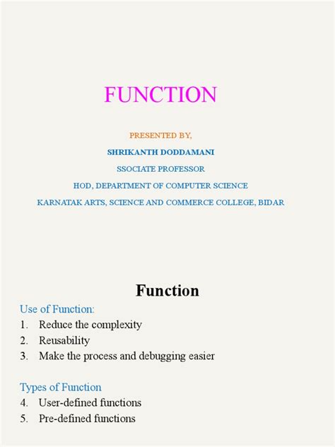 Functions In C Programming Pdf Parameter Computer Programming