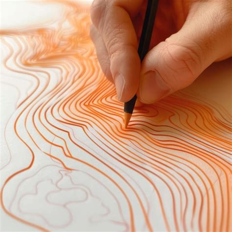 Orange Lines Asmr Graphics Premium AI Generated Image