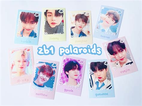 ZB1 Photocards Kpop ZEROBASEONE Fanart Polco Decorated Etsy