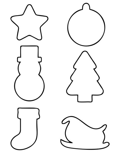 The Cut Out Shapes For Christmas Decorations