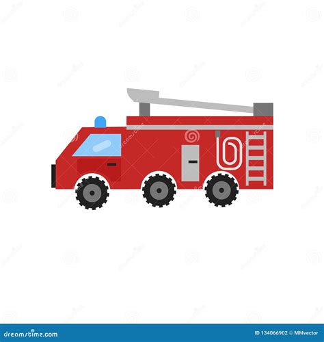 Signe Et Symbole De Vecteur Dicône De Camion De Pompiers Disolement