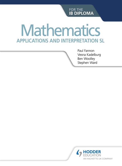Mathematics Applications And Interpretation Sl E Books Max30
