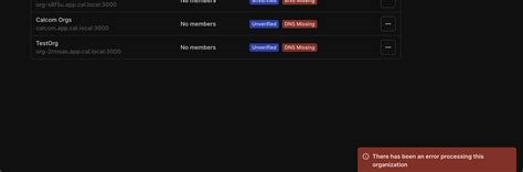 Not Able To Accept An Organization Verified From ADMIN Tested On