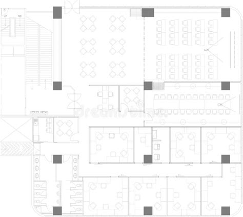 Office Furniture Layout Plan Meeting Room Work Area Dining Zone