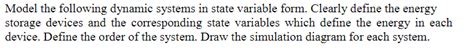 Solved Model The Following Dynamic Systems In State Variable