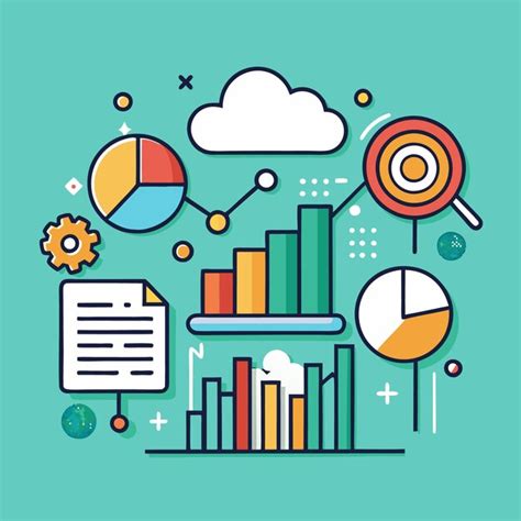 Data Analysis Infographics And Charts Cloud Storage And Target