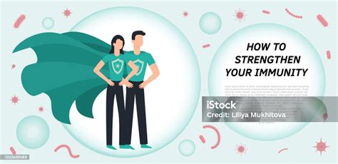 면역 체계 벡터 아이콘 로고입니다 건강 박테리아 바이러스 보호 의료 예방 인간의 세균 건강한 남자는 방패로 박테리아의 공격을 반영합니다 의학 개념 그림으로 면역력 향상