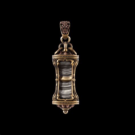 Brass Thousand Buddha Pillar Pendant Perfect For Buddhist Art Lovers