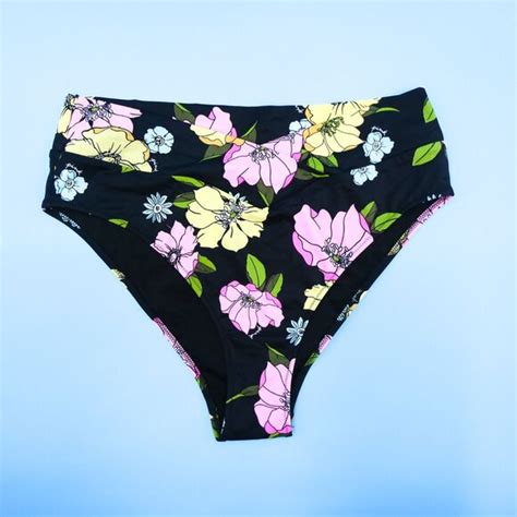 Victorias Secret Swim Victorias Secret Pink Black Floral Xxl