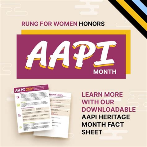 Aapi Month Fact Sheet — Rung For Women
