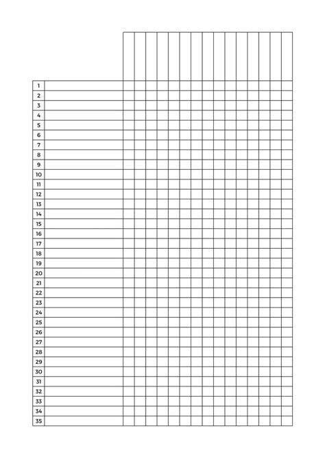 Blank Class List Template 30 Student Homeschool Lesson Planner Class