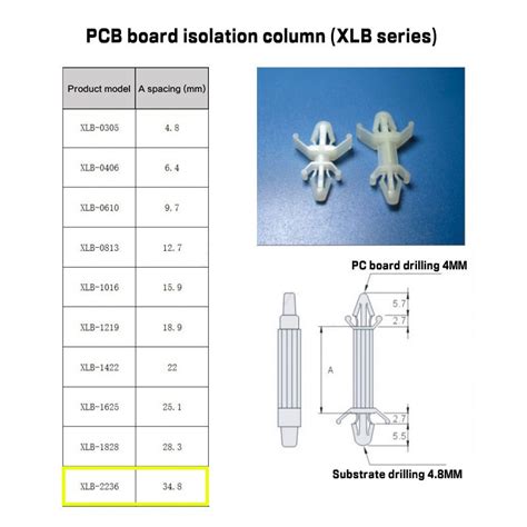 Pcb Board Isolation Column Xlb Series Circuit Board Bracket Fixed