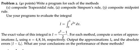 Solved Problem 2 40 Points Write A Program For Each Of The Methods