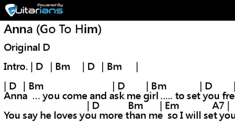 Beatles Anna Go To Him 結他譜 Chord譜 吉他譜