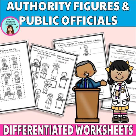 Authority Figures And Public Officials Differentiated Worksheets