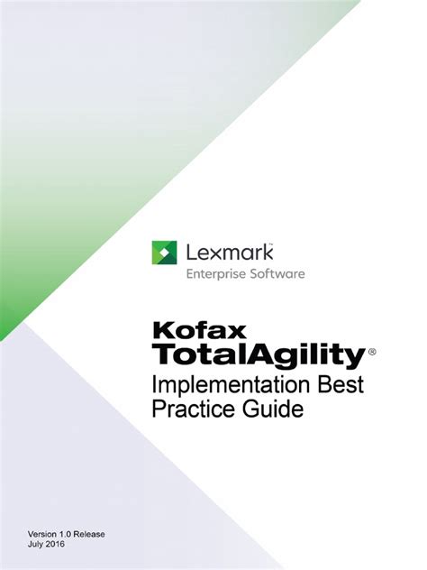 Kofax Totalagility Implementation Best Practice Guide V1 0 Pdf Pdf Load Balancing