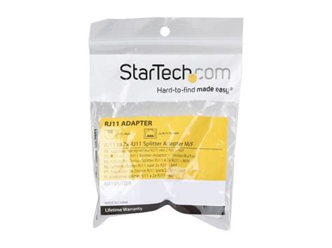 StarTech.com RJ11SPLITTER RJ11 to 2 x RJ11 Splitter Adapter M/F - Newegg.ca