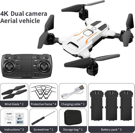 Goolrc Mini Dron De Cámara Dual 4k Cuadricóptero Plegable Con Control