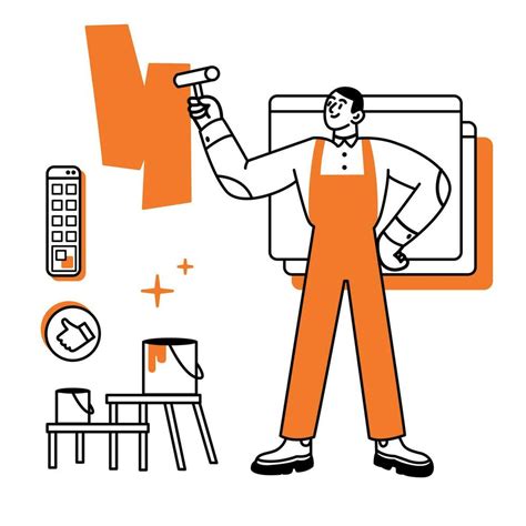 Set Of UI And UX Designers Who Create Functional Web Interface Design