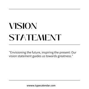 Free Printable Vision Statement Templates Inspire Success
