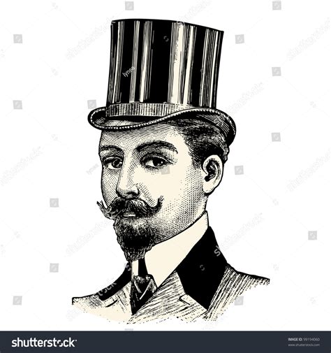 Top Hat Vintage Engraved Illustration Catalog Stock Vector Royalty