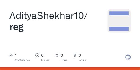 Github Adityashekhar Reg