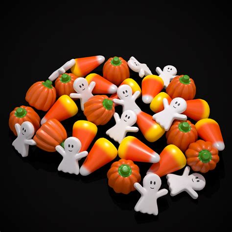3d Model Ghost Candy Halloween Mix Turbosquid 2122590